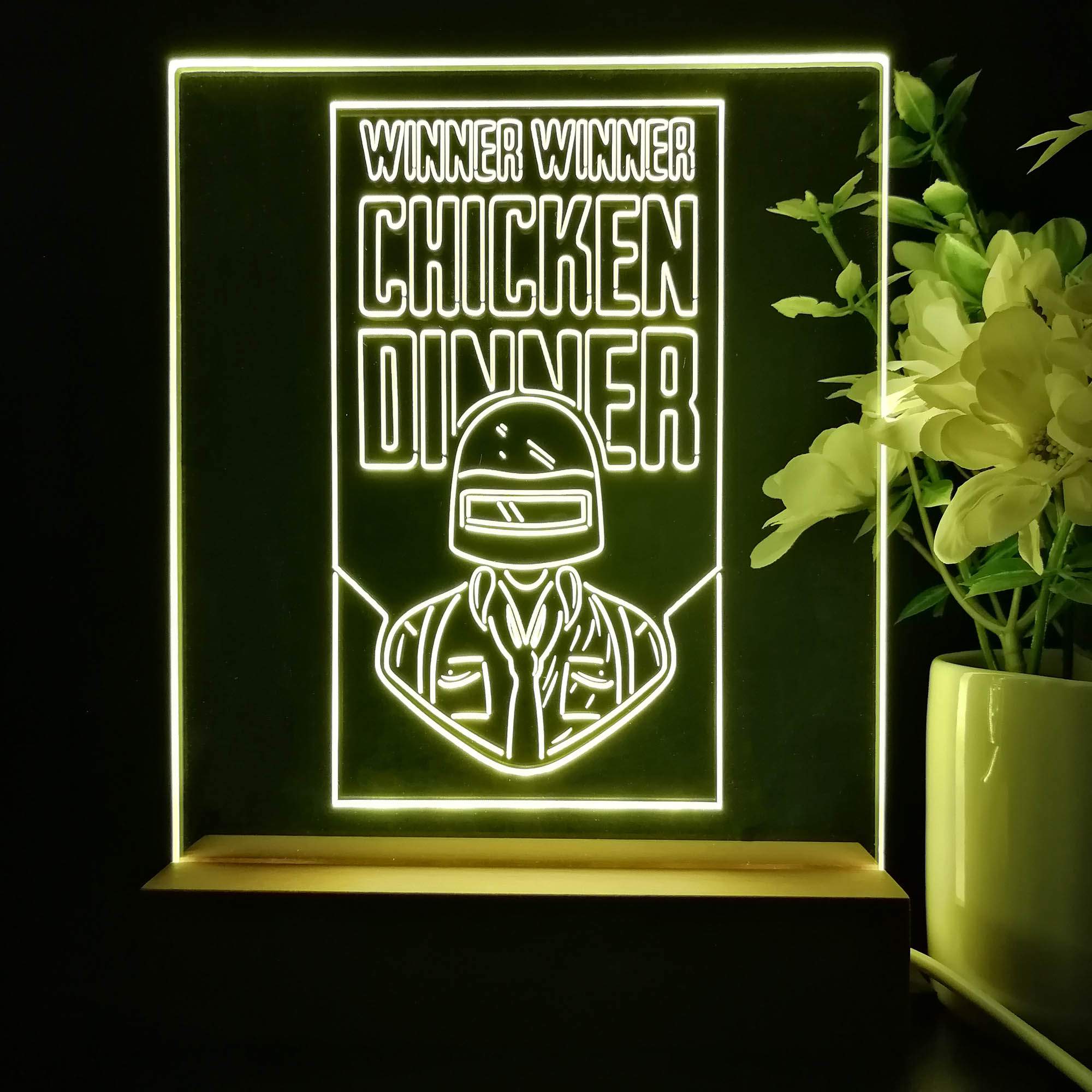 PUBG Battlegrounds Winner Winner Chicken Dinner LED Desk Light ...