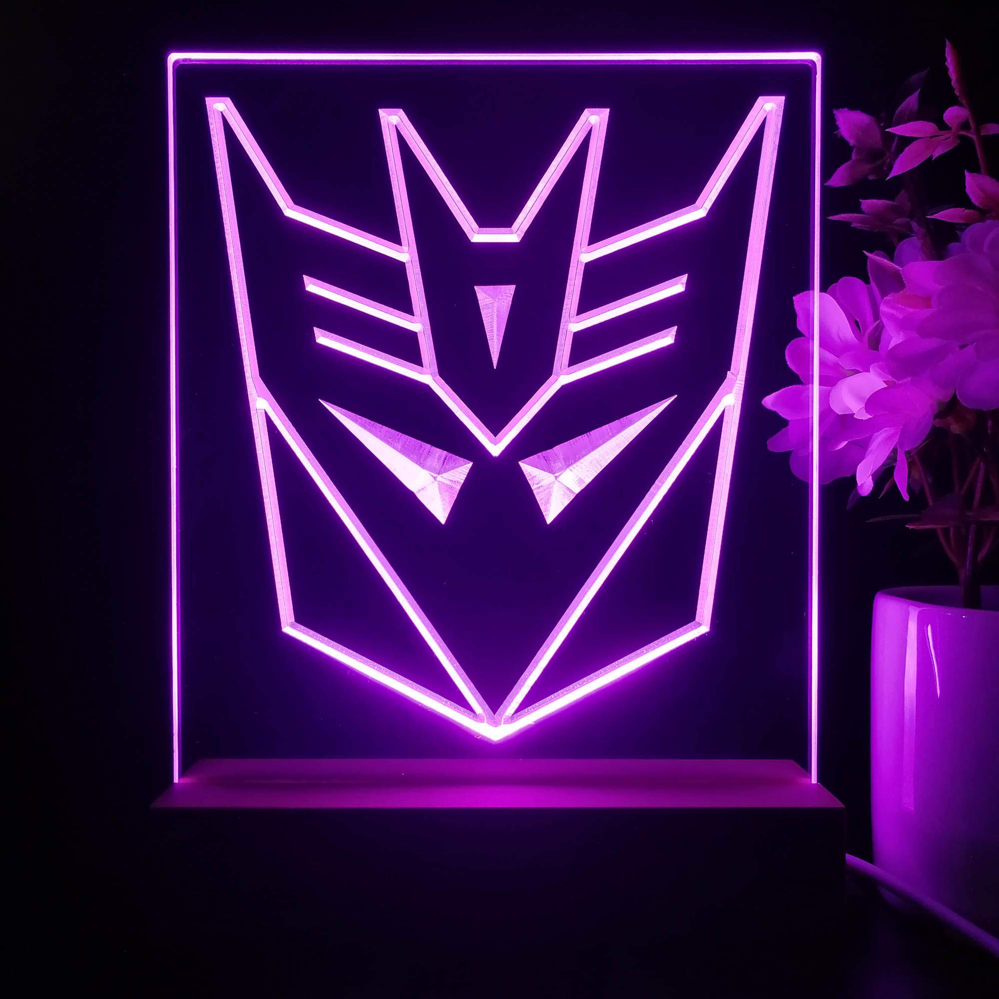 Transformers Decepticon Icon LED Desk Light | FanSignsTime