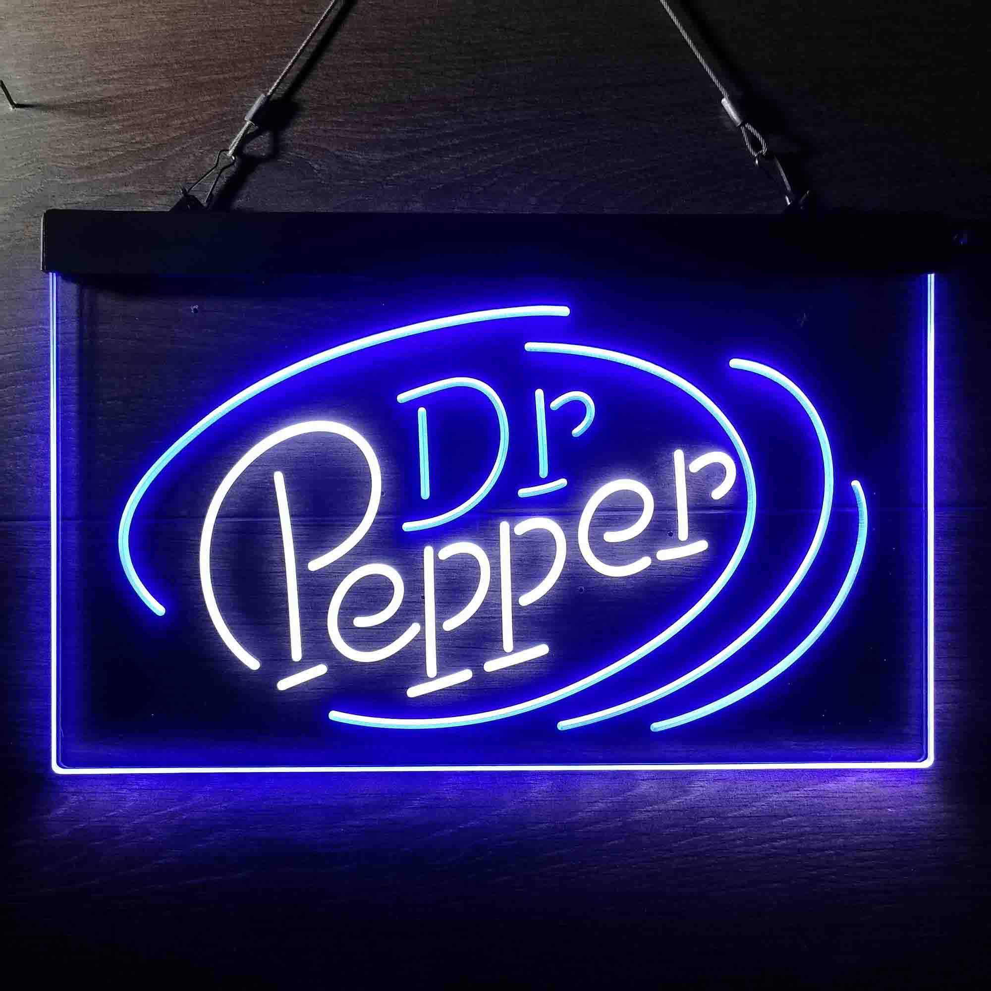 Dr. Pepper Circle Banner Neon-Like LED Sign | FanSignsTime