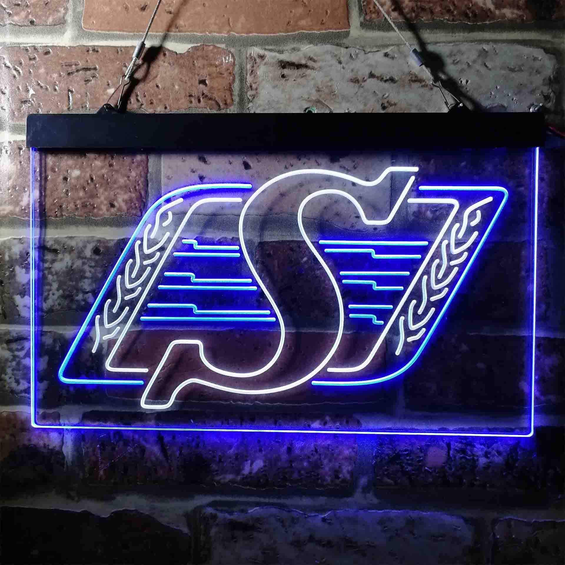 Saskatchewan Roughriders Logo Neon-Like LED Sign | FanSignsTime
