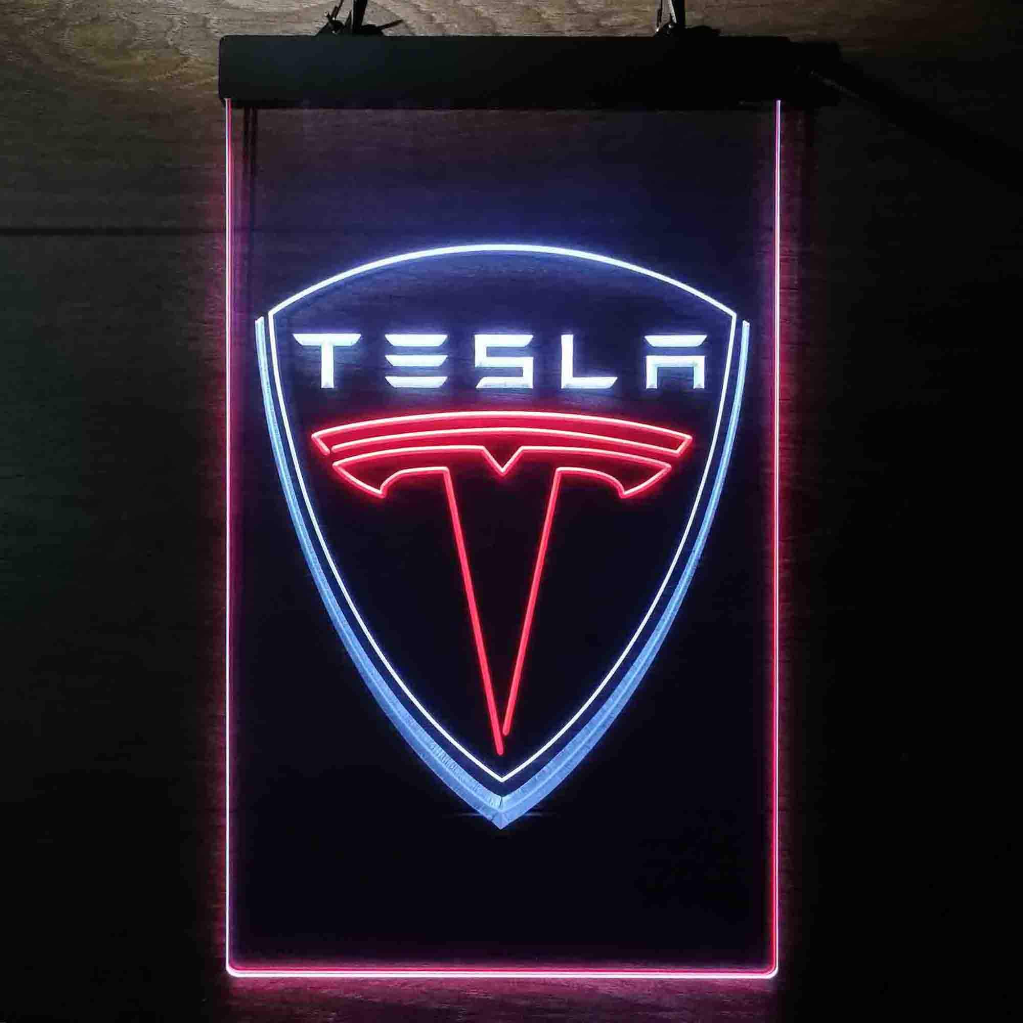 Tesla Logo Neon-Like LED Sign | FanSignsTime