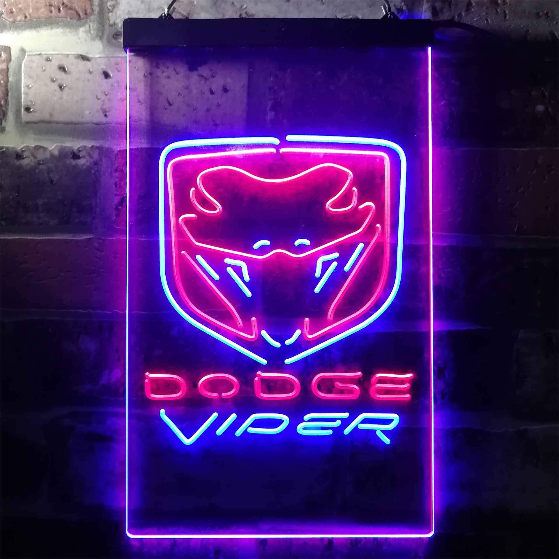 Dodge Viper Fangs Neon-Like LED Sign | FanSignsTime