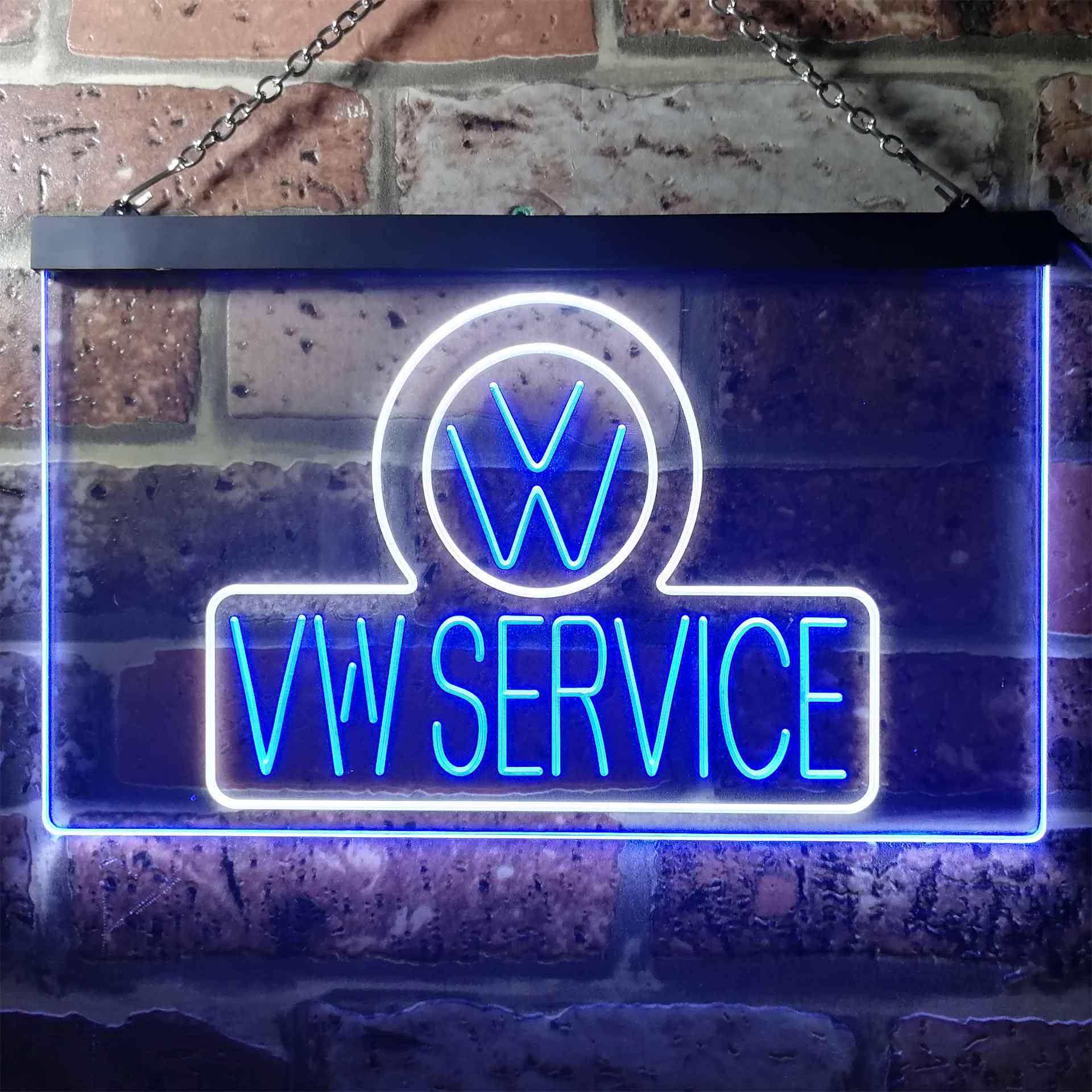 Volkswagen VW Service Neon-Like LED Sign | FanSignsTime