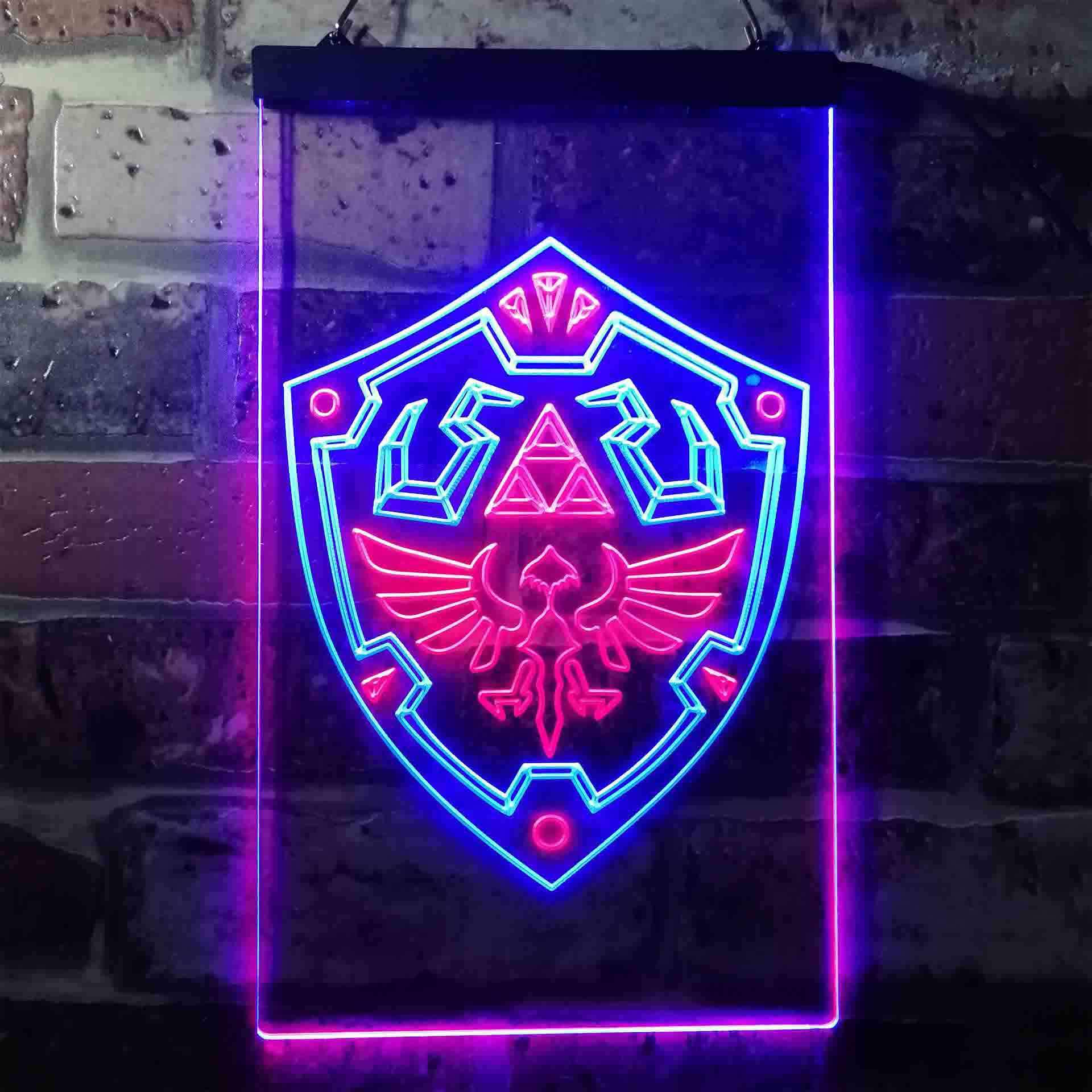 Legend of Zelda Hylian Shield Neon-Like LED Sign | FanSignsTime