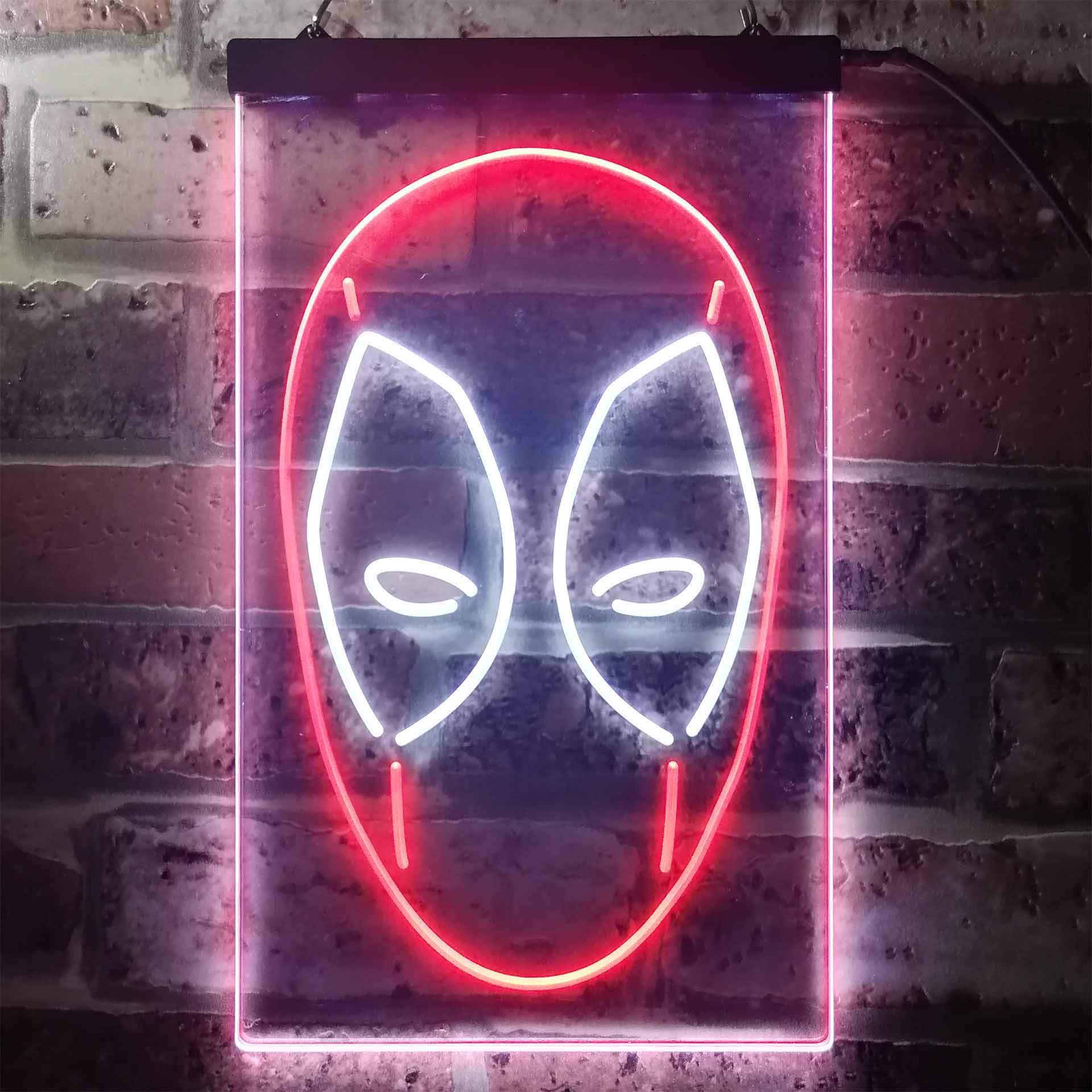 Deadpool Face Neon-Like LED Sign | FanSignsTime