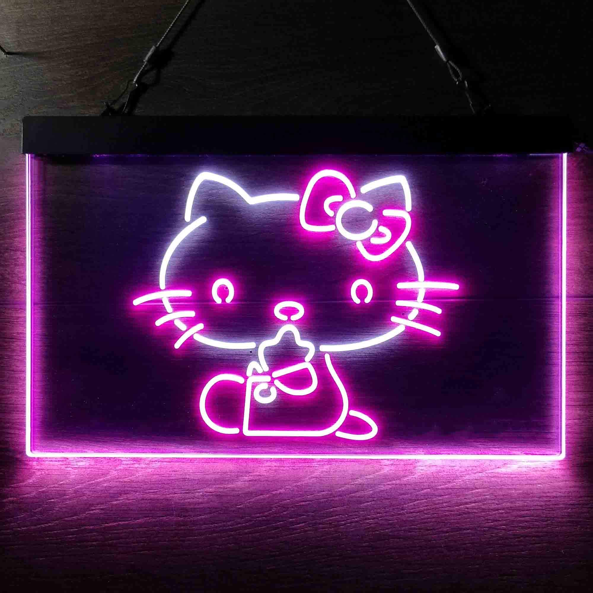 Hello Kitty Sitting Neon-Like LED Sign | FanSignsTime