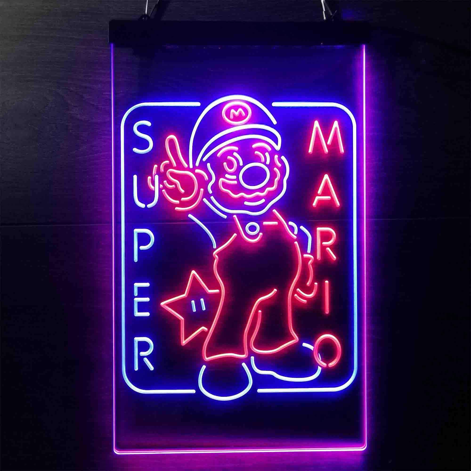 Super Mario Bros. Mario Neon-Like LED Sign | FanSignsTime