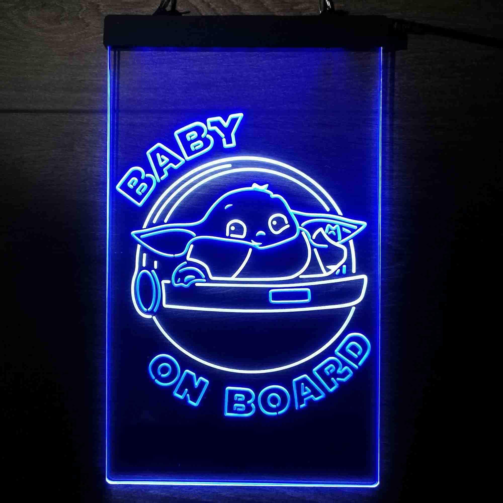 Star Wars Baby Yoda Mandalorian Neon-Like LED Sign | FanSignsTime