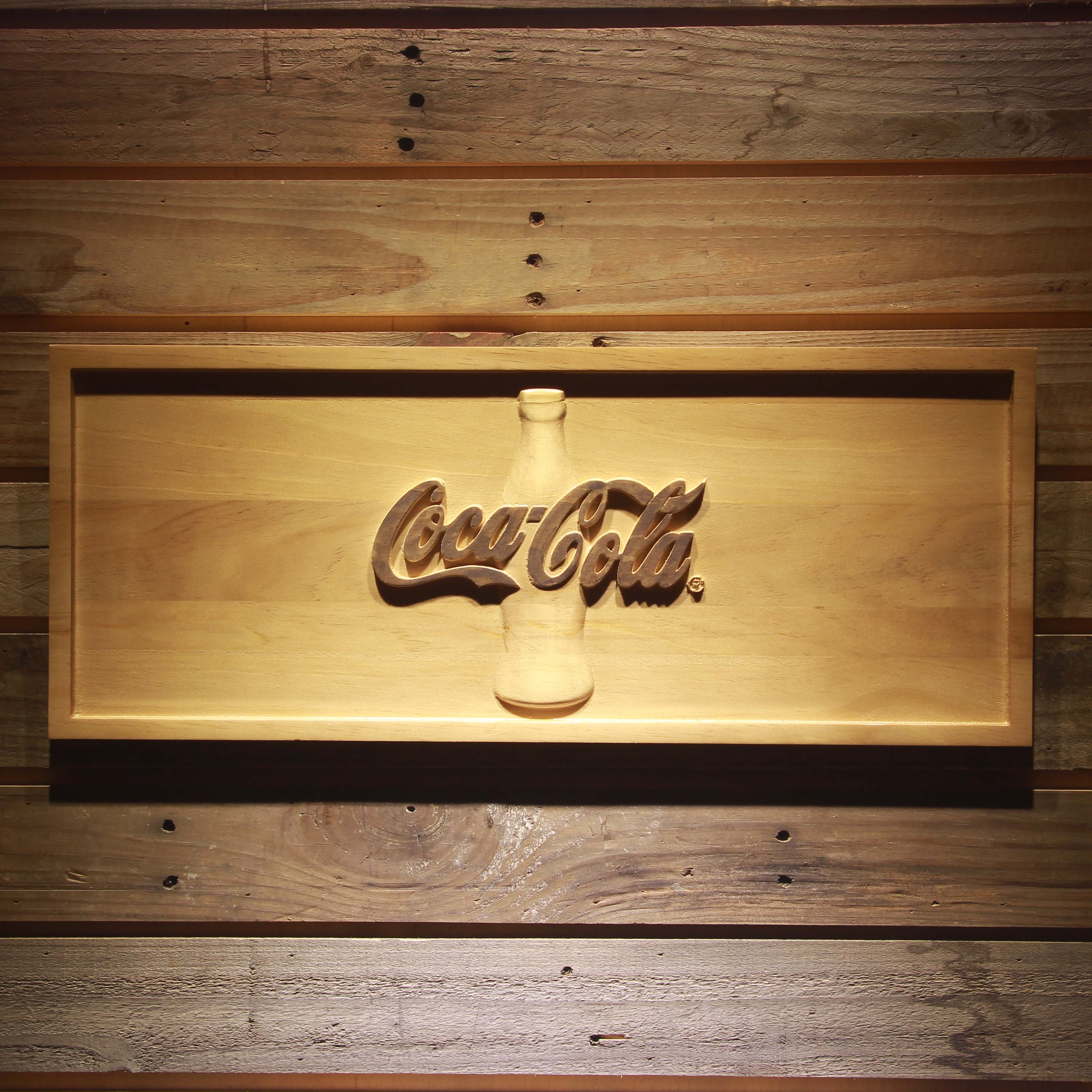 Coca-Cola Bottle Wood Sign | FanSignsTime
