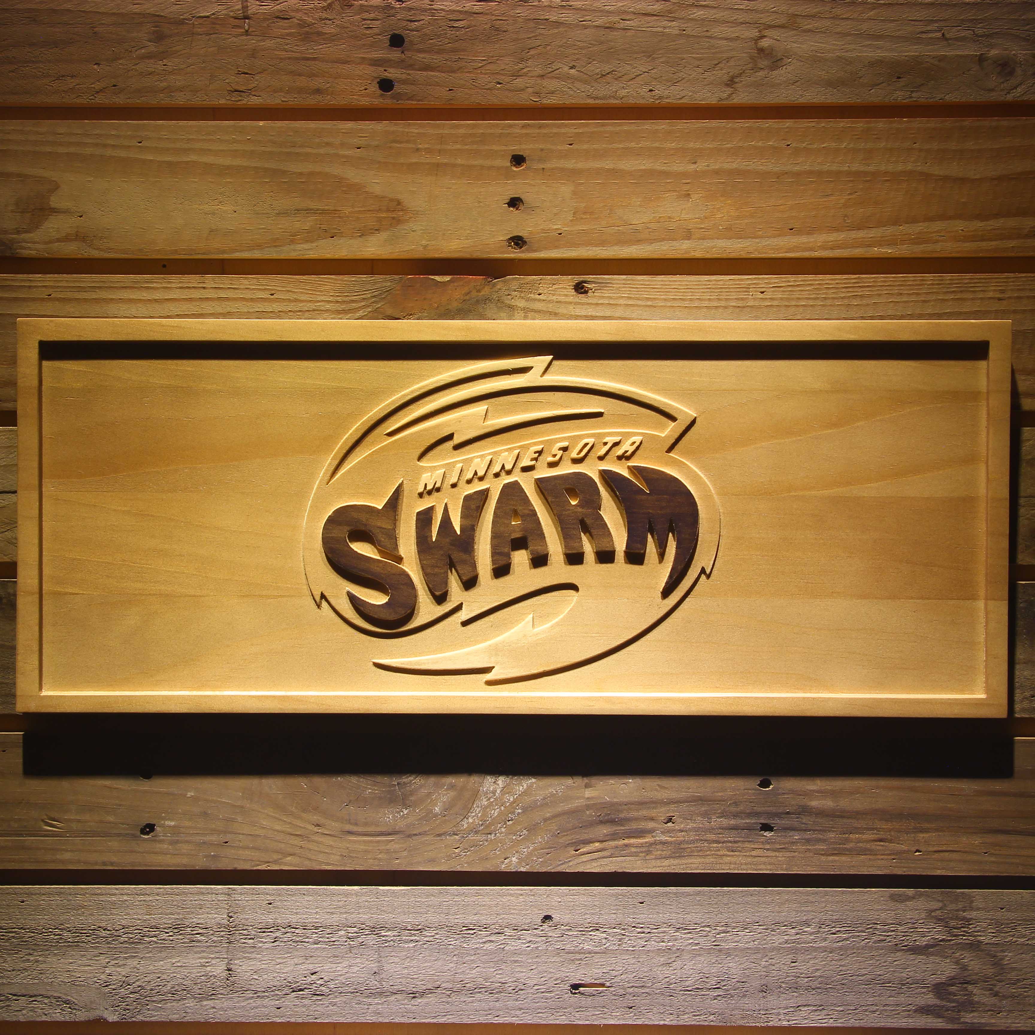 Minnesota Swarm Wood Sign - Legacy Edition | FanSignsTime