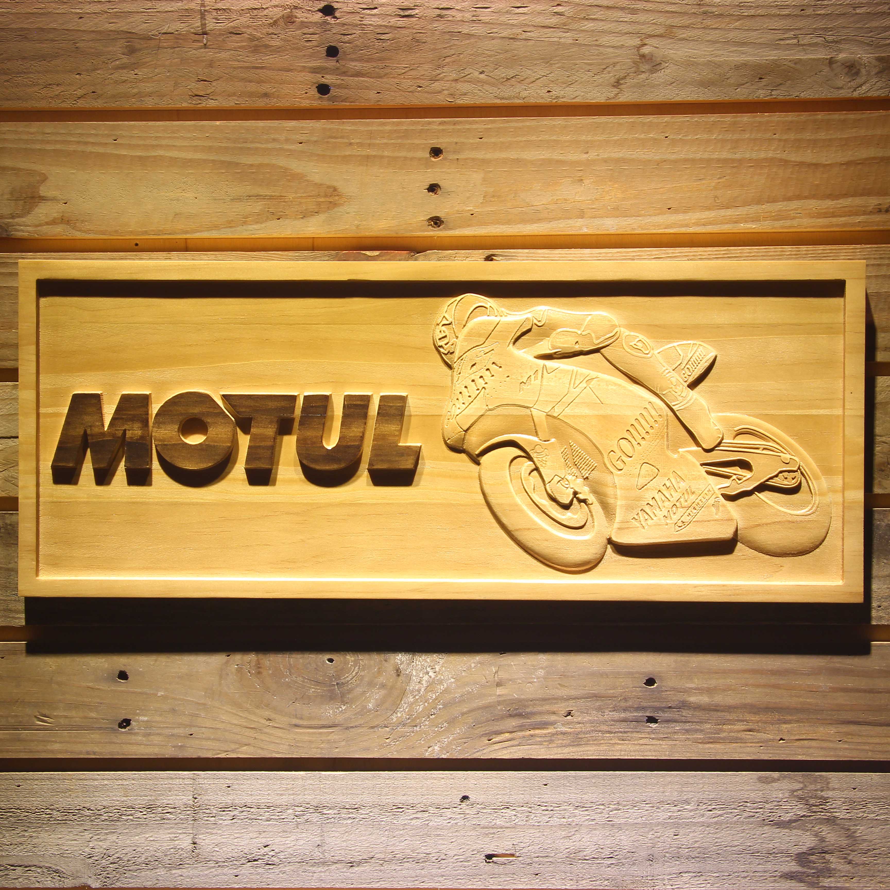 Motul Wood Sign | FanSignsTime