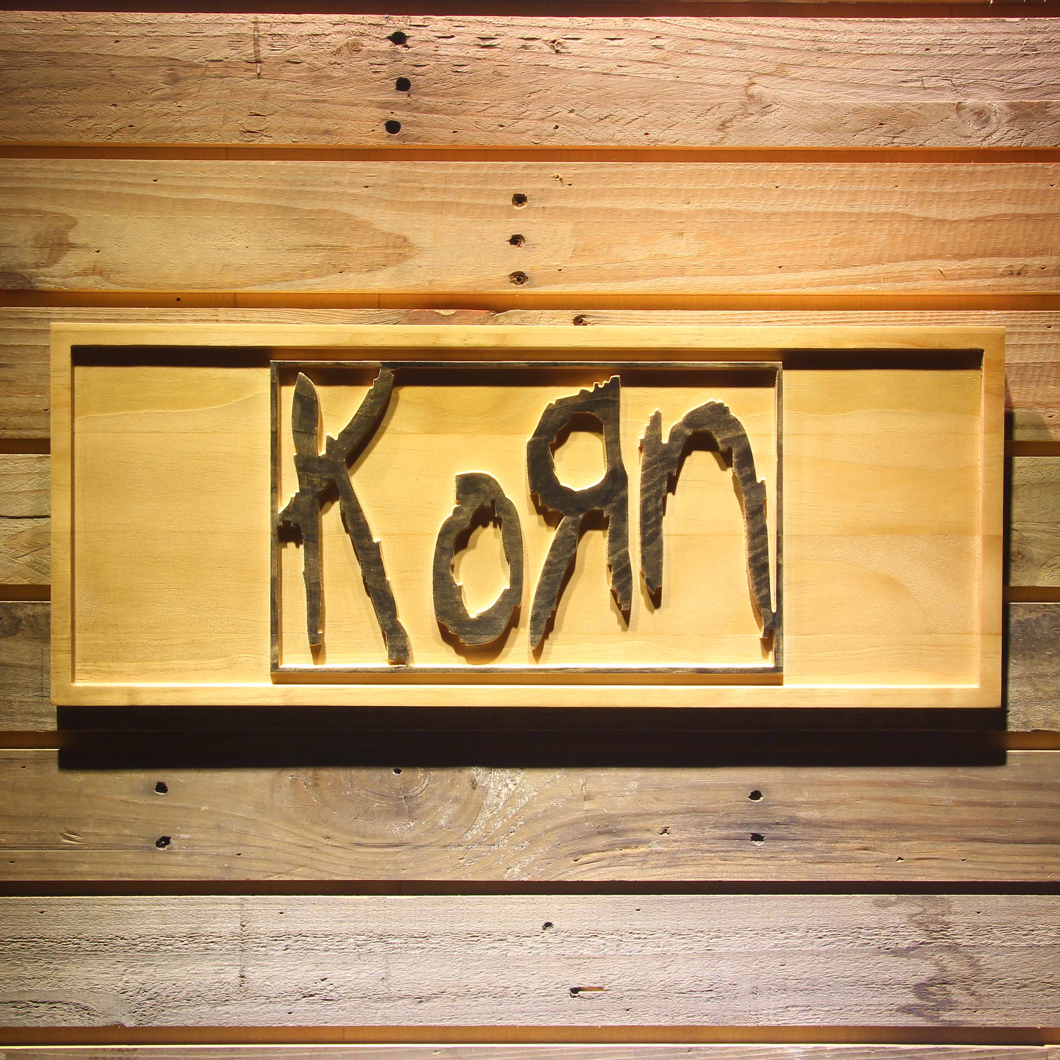 Korn Wood Sign | FanSignsTime