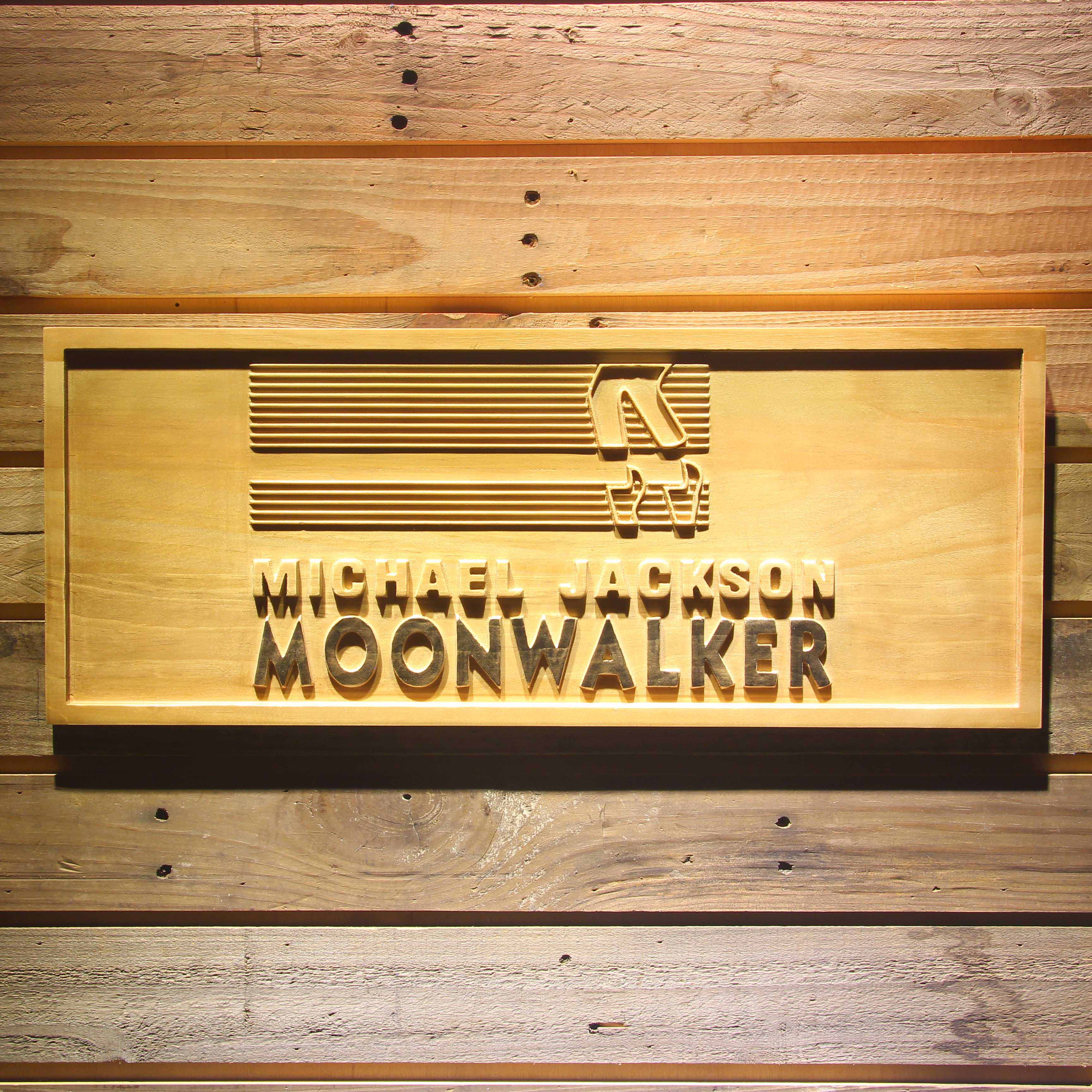 Michael Jackson Moonwalker Bars Wood Sign | FanSignsTime