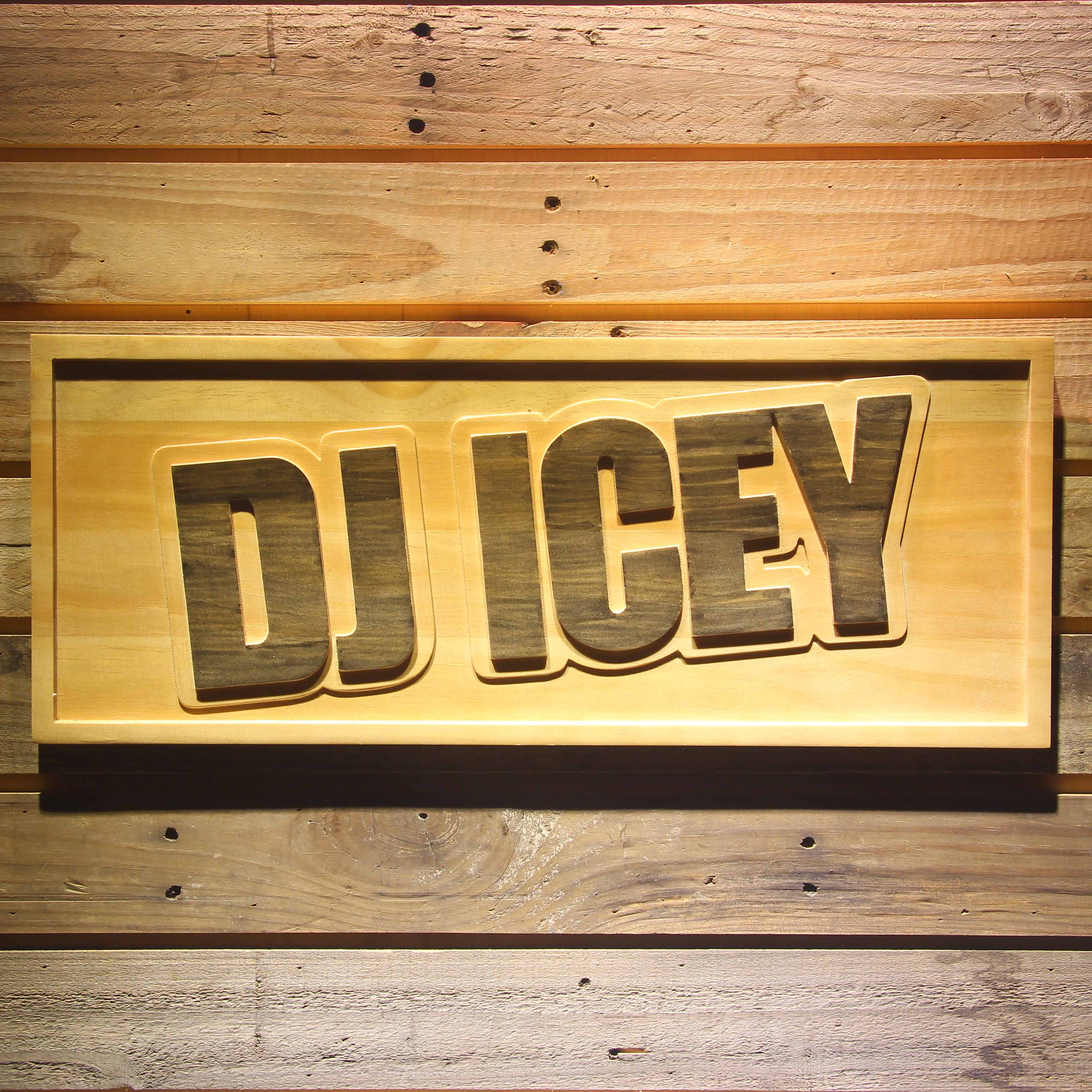 Icey Wood Sign | FanSignsTime